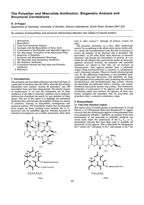 The Polyether And Macrolide Antibiotics Biogenetic Analysis And