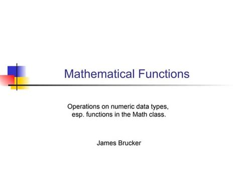 In Built Math Functions In Java Script Pptx