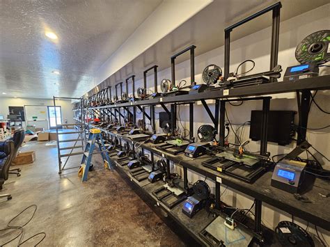 The Printers At Our Print Farm At Work 84 Fdm And 3 Resin R3dprinting