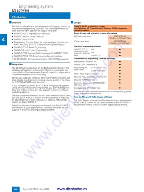Siemens Simatic Simatic Pcs 7 Standardcatalog St Pcs 7 V6 1 Pdf