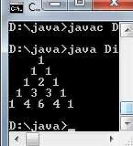 Java code to Pascal triangle pattern using Array - Codeforcoding