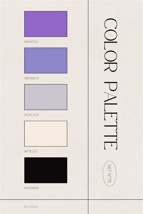 Color Palette Design Inspiration ⏐ Amethyst Lilac Purple Beige Black