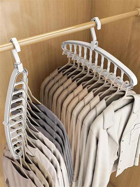 Space Saving Hangers For Closet Organizers And Storage Heavy Duty White Plastic