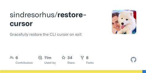 Github Sindresorhusrestore Cursor Gracefully Restore The Cli Cursor On Exit