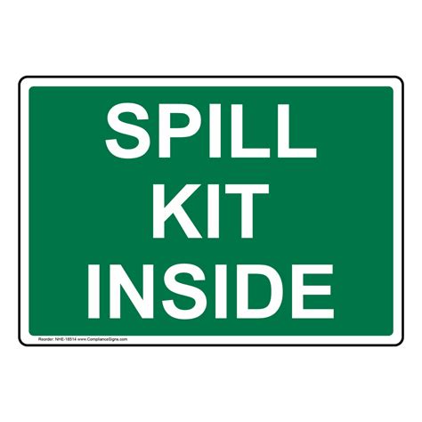 Spill Kit Sign Printable Printable Templates
