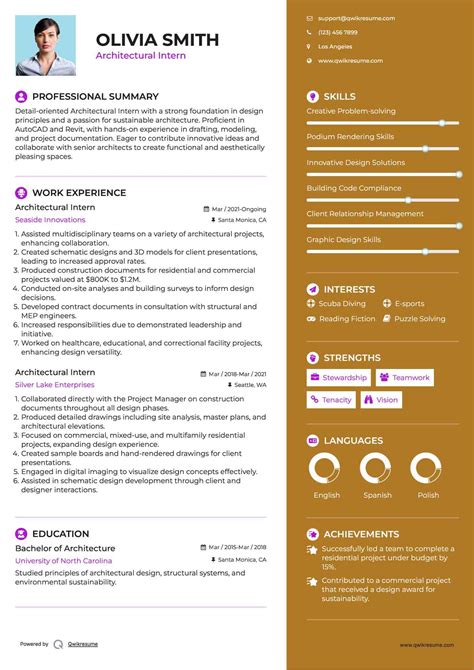 10 Architectural Intern Resume Samples And Templates For 2026
