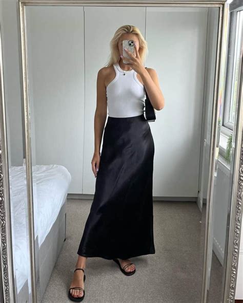 17 Best Satin Skirt Outfit Ideas To Try For Every Occasion Your Girl