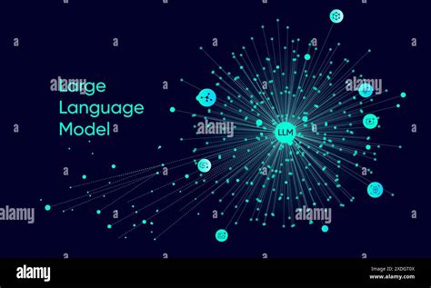 Illustration Of Abstract Stream Information With Cyan Line And Dot Big Data Technology Ai