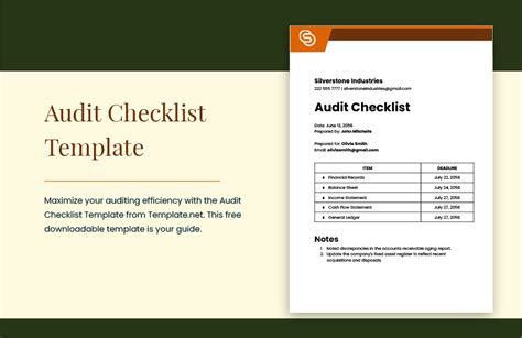 Editable Audit Checklist Templates In Word To Download