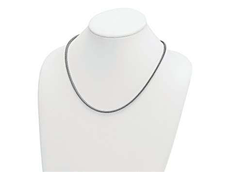 Rhodium Over Sterling Silver Polished 30mm Franco 30 Inch Chain
