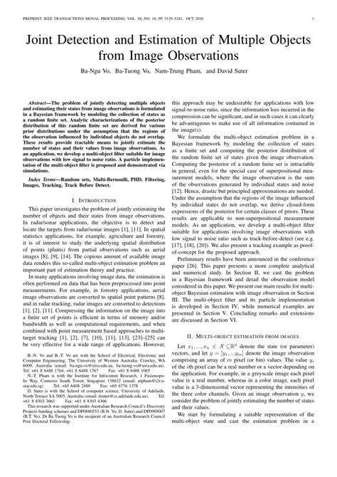 Pdf Joint Detection And Estimation Of Multiple Objects From Image