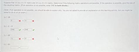 solved suppose that a is a 3 x 4 matrix and b is a 4 x 5