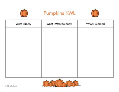 Pumpkins Kwl 2 Versions Sallie Borrink