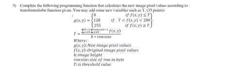 Solved Complete The Following Programming Function That Chegg
