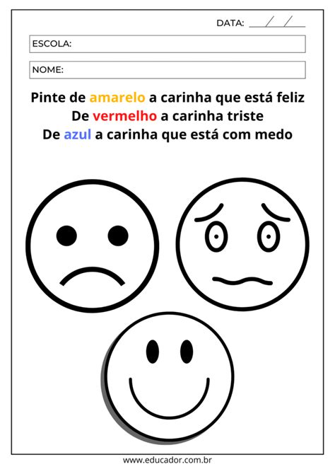 10 Atividades Sobre Sentimentos E Emoções Na Educação Infantil Educador