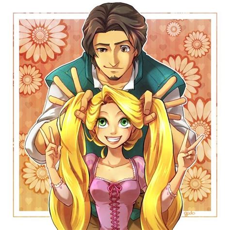 Raiponce Et Eugène Joue Avec Les Cheveux De Raiponce Disney Princess Fan Art Disney Princess