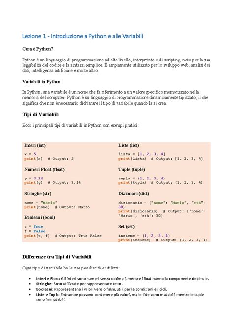 Python Di Informatica Lezione 1 Introduzione A Python E Alle