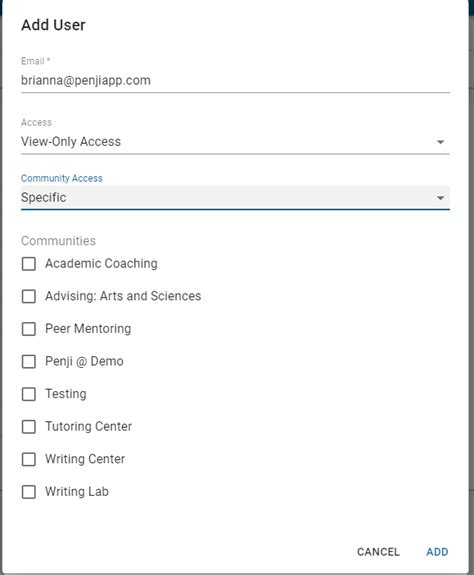 Admins View Only Access Penji