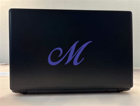 5 25in X 3in Blue Cursive M Monogram Sticker Fancy Vinyl Vehicle