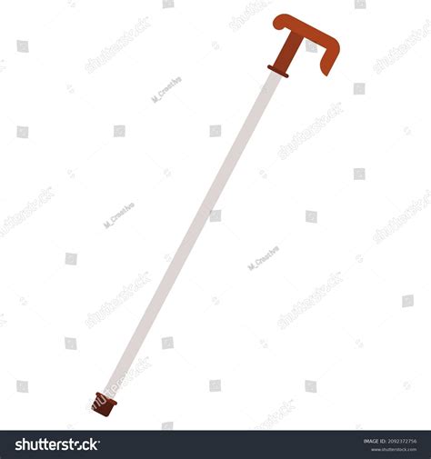 Walking Stick Flat Clipart Vector Illustration Stock Vector Royalty