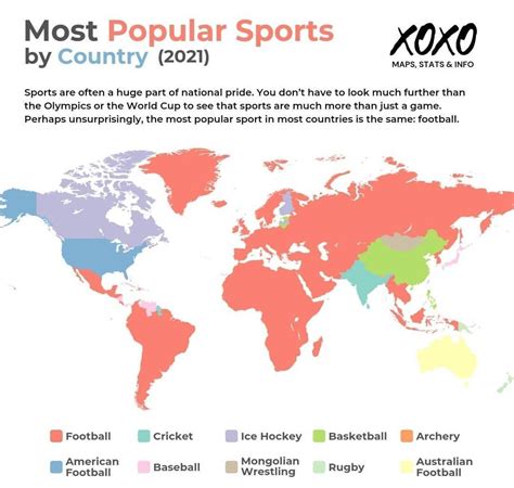 Favorite Sports Map Countries