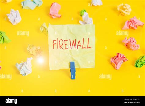 Writing Note Showing Firewall Business Concept For Protect Network Or System From Unauthorized