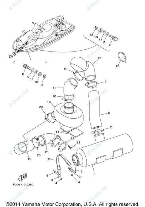 Yamaha Waverunner 2000 Oem Parts Diagram For Exhaust 3