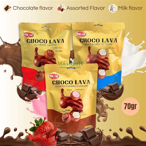 Mr Sif Choco Lava 70gr Choco Lava Snack Choco Ball Filling Chocolate Flavored Milk Flavored