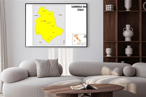 Umbria Map State And District Map Of Umbria Political Map Of Posters For The Wall • Posters