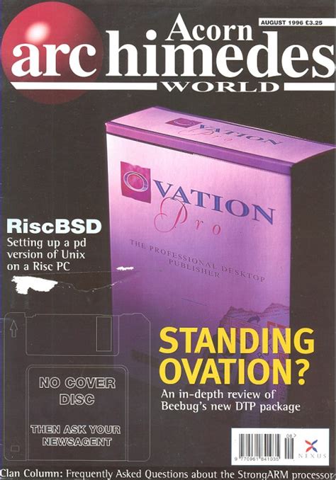 Acorn Archimedes World August 1996 Magazine Computing History