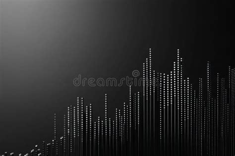 Dynamic Minimalist Black And White Digital Pattern With Lines And Dots Stock Illustration