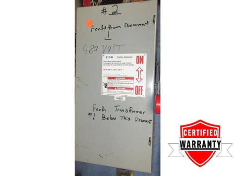 Eaton Heavy Duty Safety Switch 100a 600vac Dh363ngk 1 Year Warranty