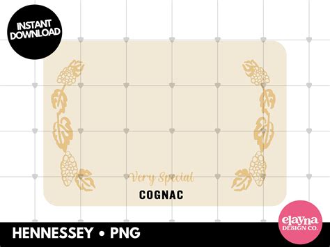 Template Hennessy Label Png