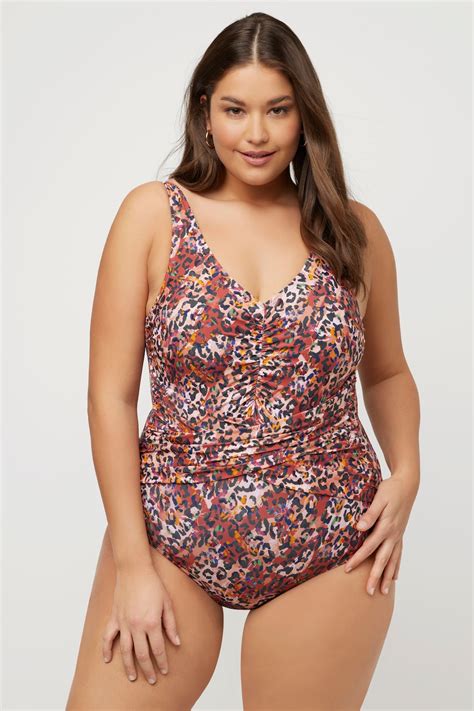 Red One Piece Swimsuit Plus Size Plus Sizes Ulla Popken