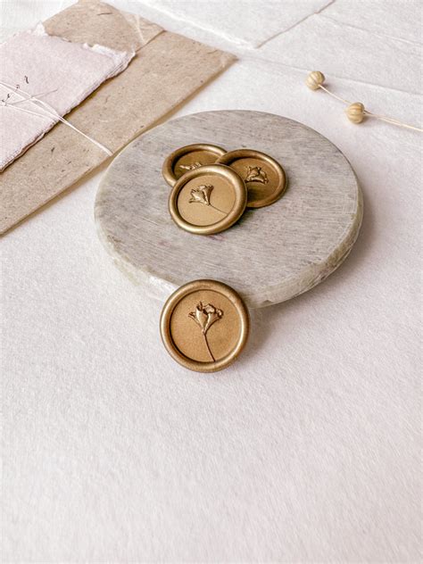 Mini 3d Flower Wax Seals Olive Paperie Co