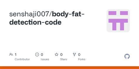 Github Senshaji007body Fat Detection Code