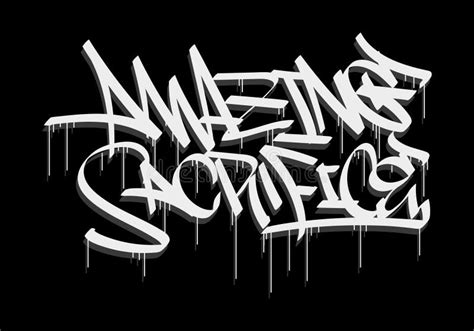 Amazing Sacrifice Word Graffiti Tag Style Stock Vector Illustration