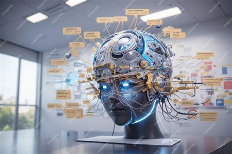 Premium Ai Image Futuristic Classroom Mind Maps Visualizing Complex