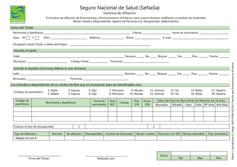 Seguro De Salud Senasa Consulado De La República Dominicana En Valencia