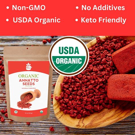 Organic Annatto Seeds Usda Certified Organic Origin Guatemala