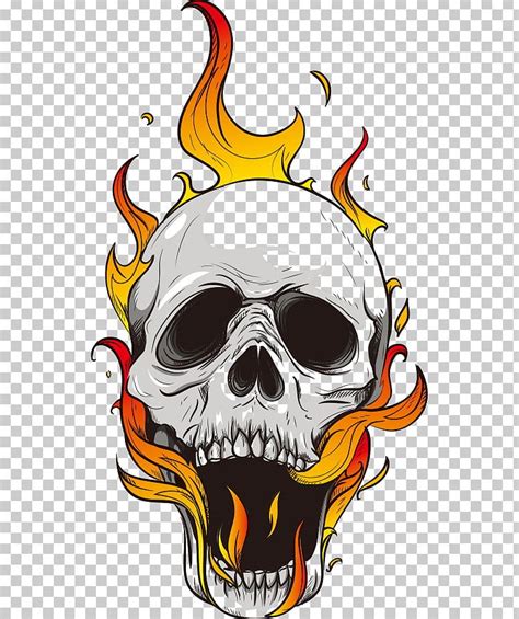 Flame Skull Computer File PNG Clipart Adobe Illustrator Art Blue