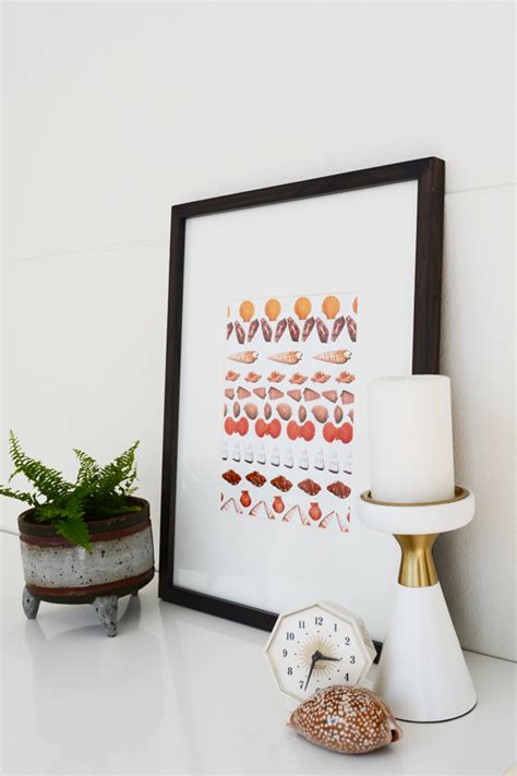 DIY Shell Pattern Print Oleander Palm