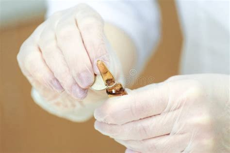 Opening Of An Ampoule Stock Image Image Of Nurse Drug 19398271
