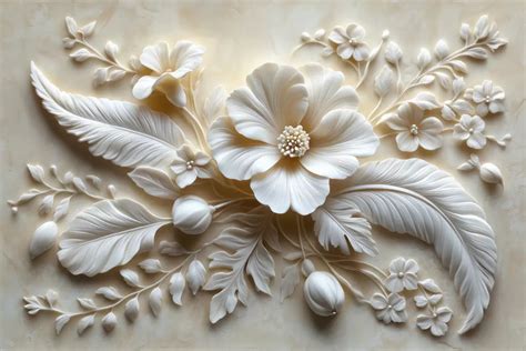 Wall Mural Photo Wallpaper 3d Relief Wall Art Featuring Feathers And