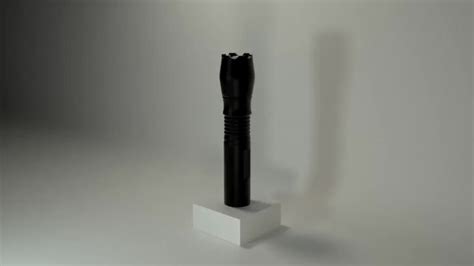 Hard Surface Model Of My Flashlight With Physically Based Rendering And