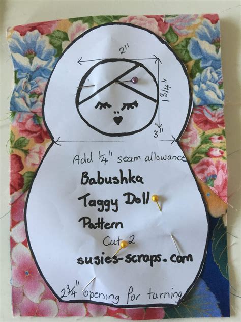 Babushka Tactual Doll And Pattern Susies