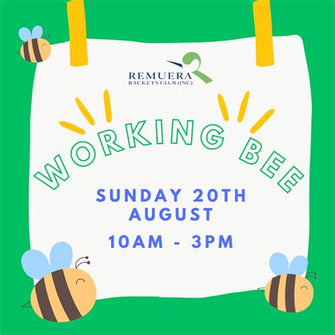 Working Bee Remuera Rackets Club