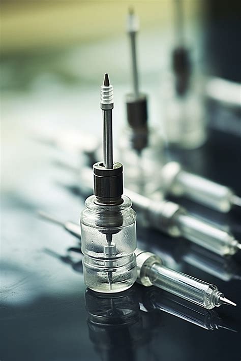 Syringes On The Table Background Wallpaper Image For Free Download