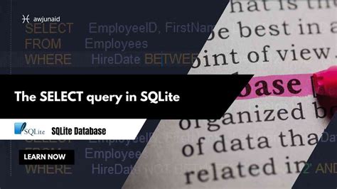 The Select Query In Sqlite Abdul Wahab Junaid