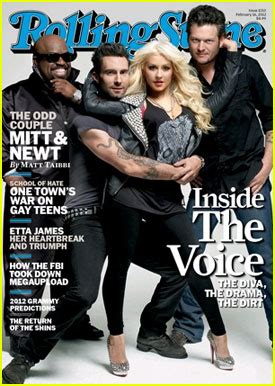 Christina Aguilera ‘rolling Stone Cover With ‘voice Coaches Adam